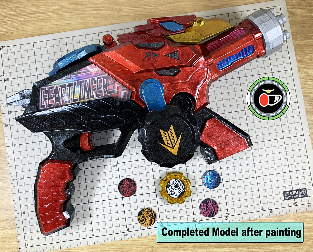 Geartlinger & Sentai Gear Papercraft Template file (KIT + PDO file)