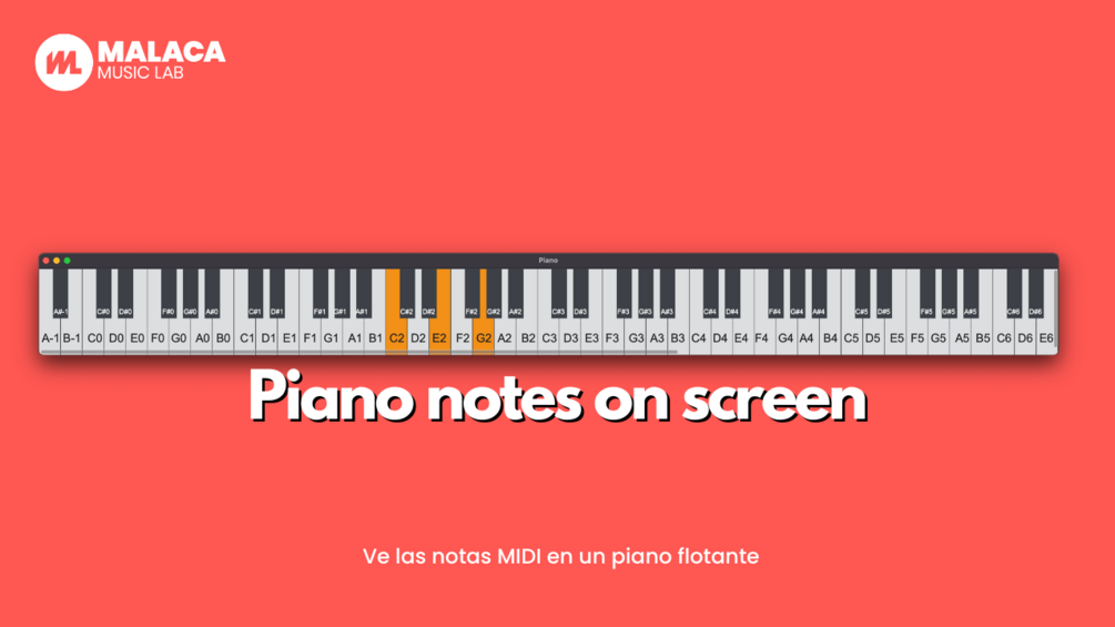 Piano notes on Screen (free)