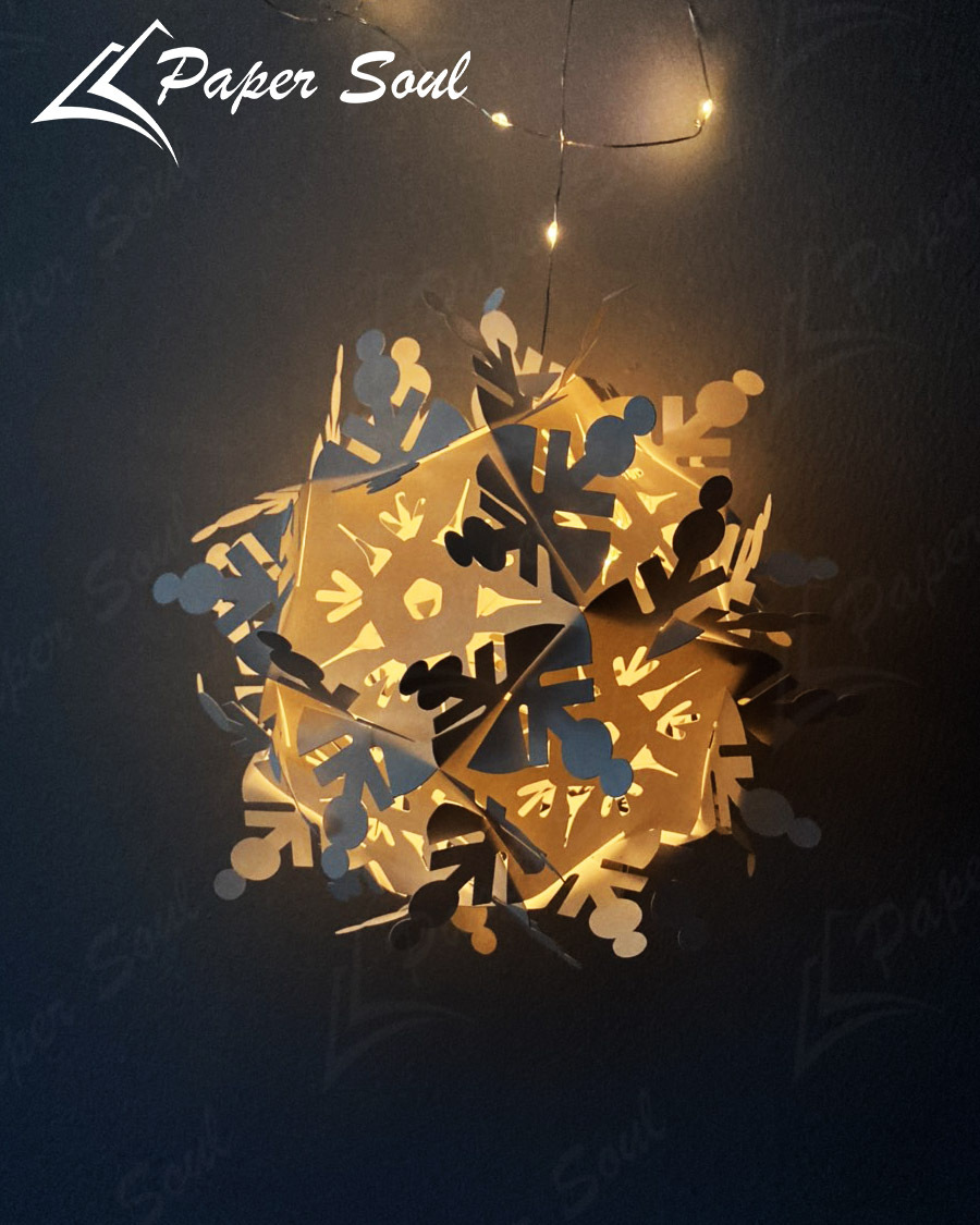 Paper Snowflakes lantern | Paper Soul Craft