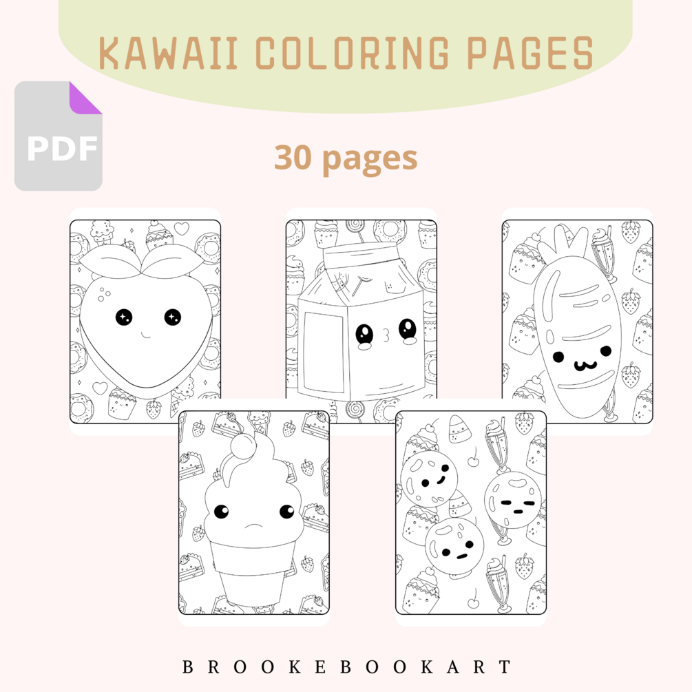 cute kawaii food coloring pages : Cute food kawaii coloring pages for ...