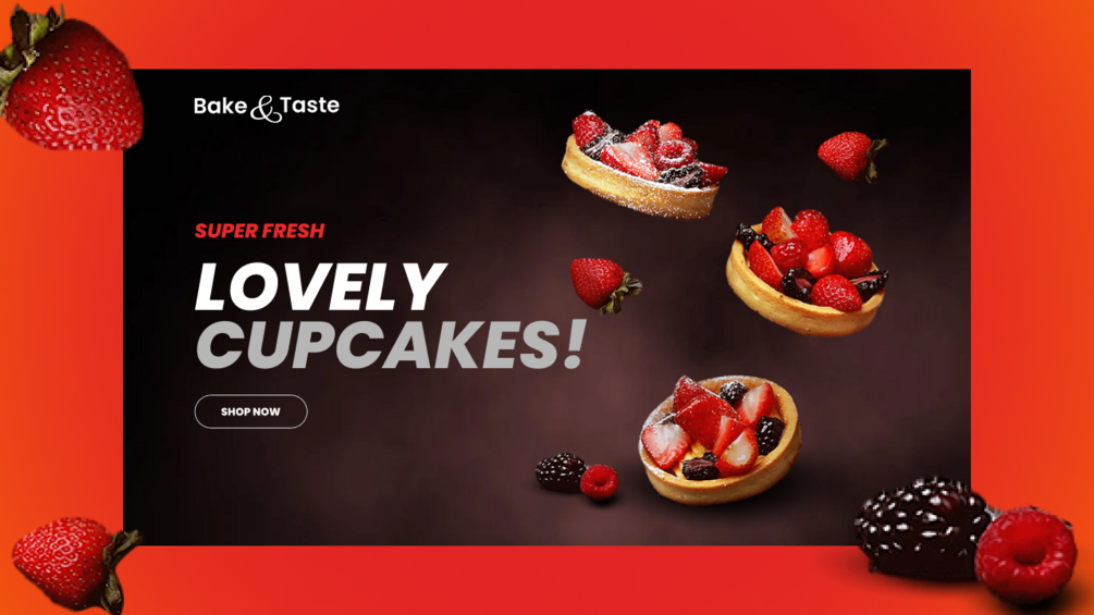 Desserts Web UI (Prototype with animation)