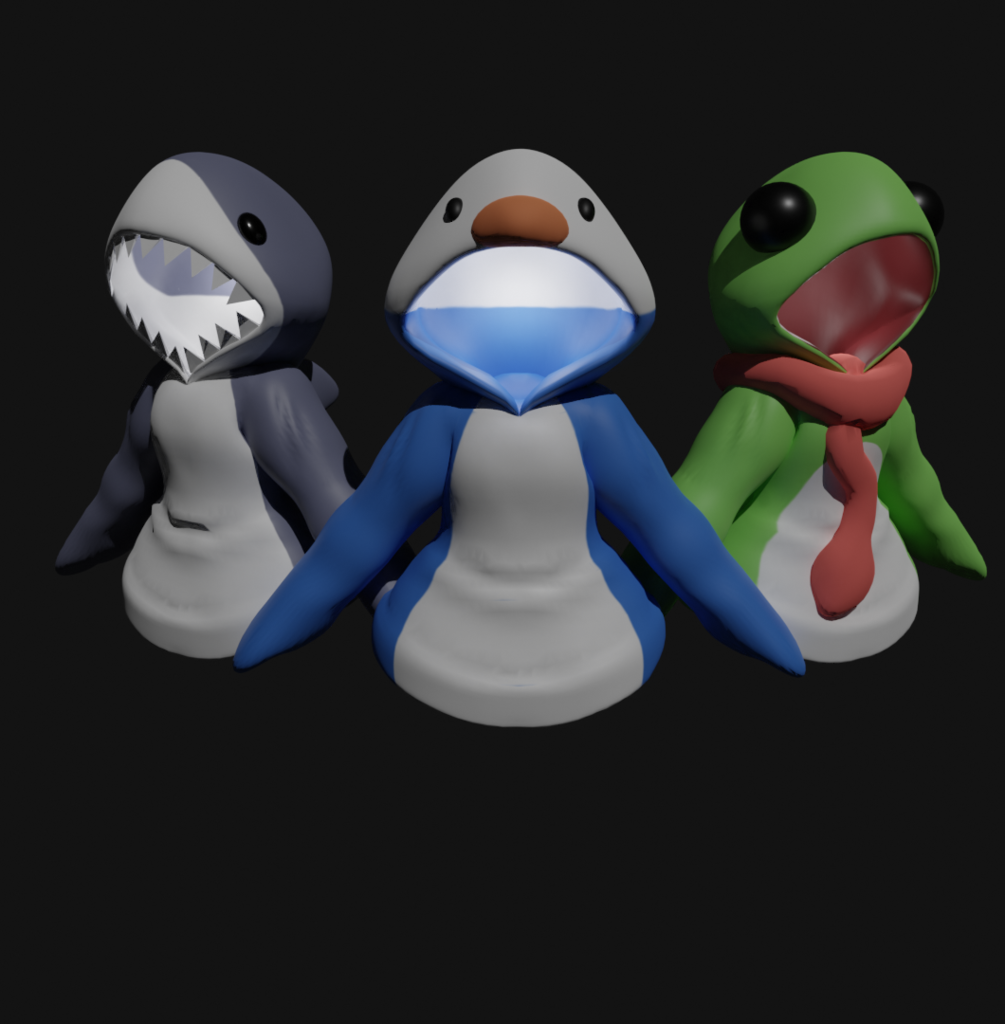 Hobkin Hoodies: Frog, Shark, and Penguin