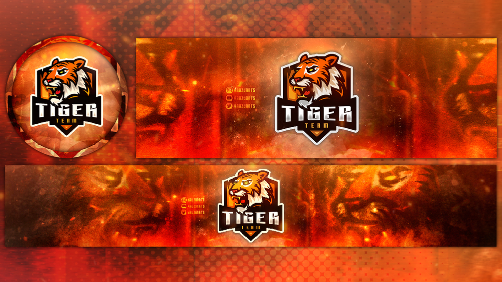 🐯 TIGER E-Sports Mascot Logo/Avatar/Banner/Header 🐯