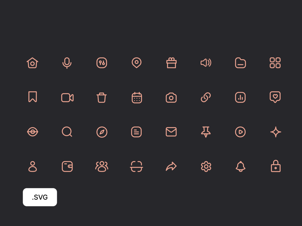 Minimalistic Icons | flexible figma iconpack