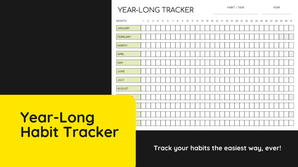 Printable Year-Long Habit Tracker