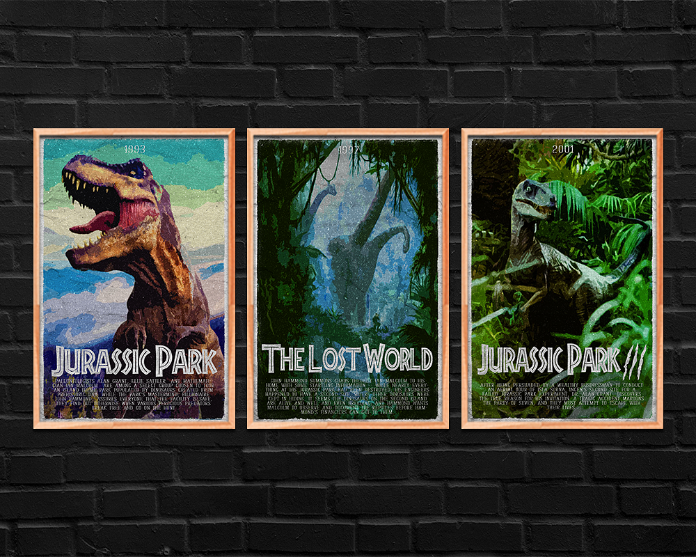 Jurassic Park Dinosaur Poster
