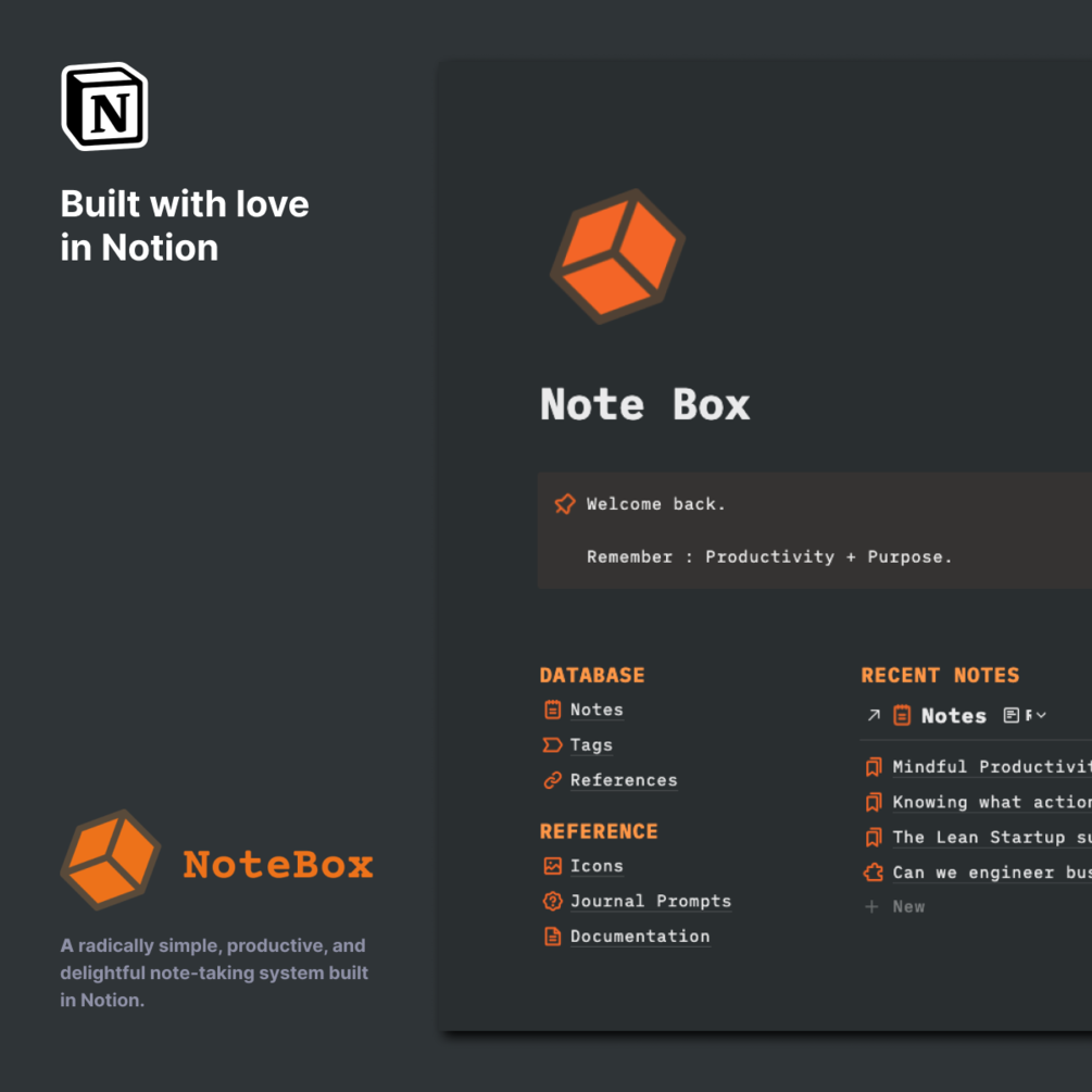 NoteBox : A radically simple knowledge management system in Notion