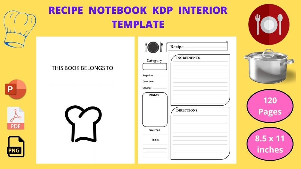 Recipe Notebook KDP Interior Template