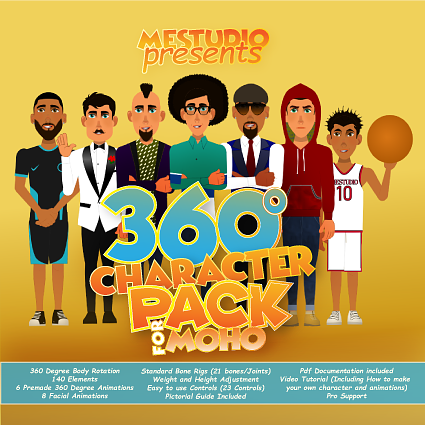 Character Pack for Moho with 3D Rotation