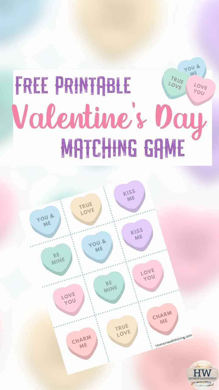 Valentine Matching Game (for Kids) - Free Homeschool Resources!