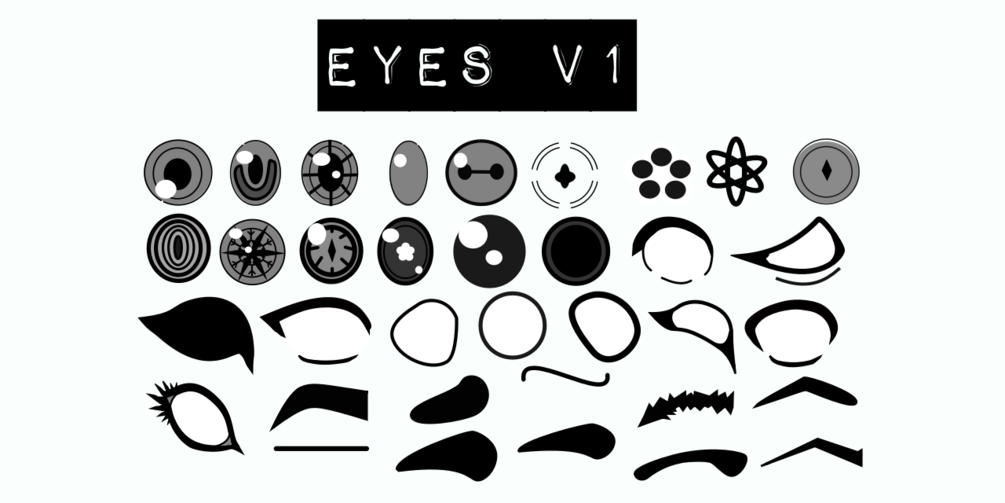 Eyes V1 Vector Library for Krita & Inkscape, Original Artist ...