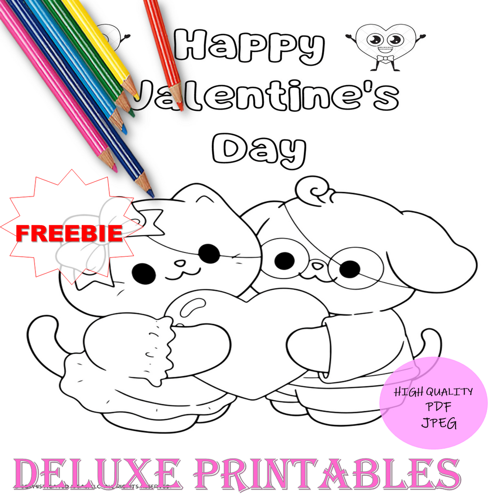 FREEBIE: Valentine's Day Coloring Pages For Preschool , Kindergarten ...