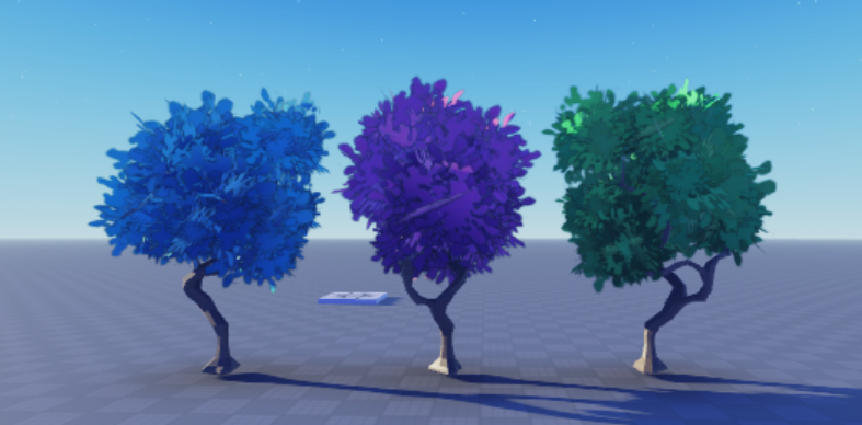 Stylized Ghibli-style trees (Roblox)