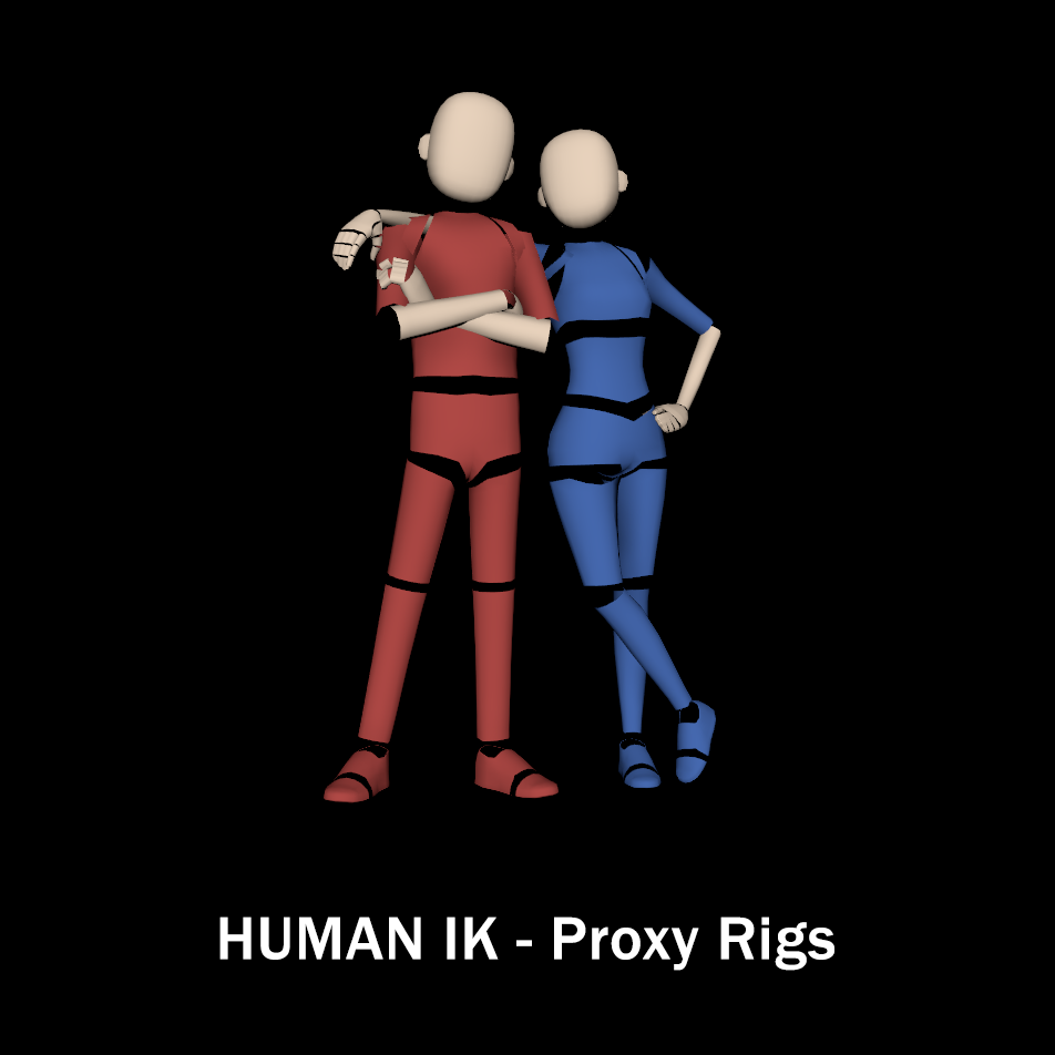 Male & Female Human IK Proxy Rigs