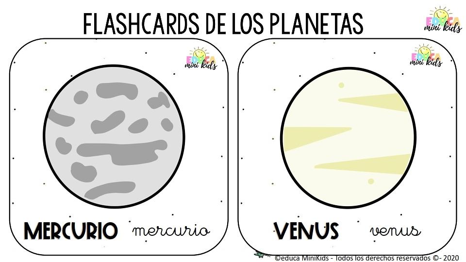 Flashcards de los planetas