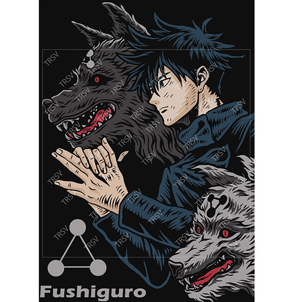 SVG Megumi Fushiguro Jujutsu Kaisen PDF , PNG, SVG , AI