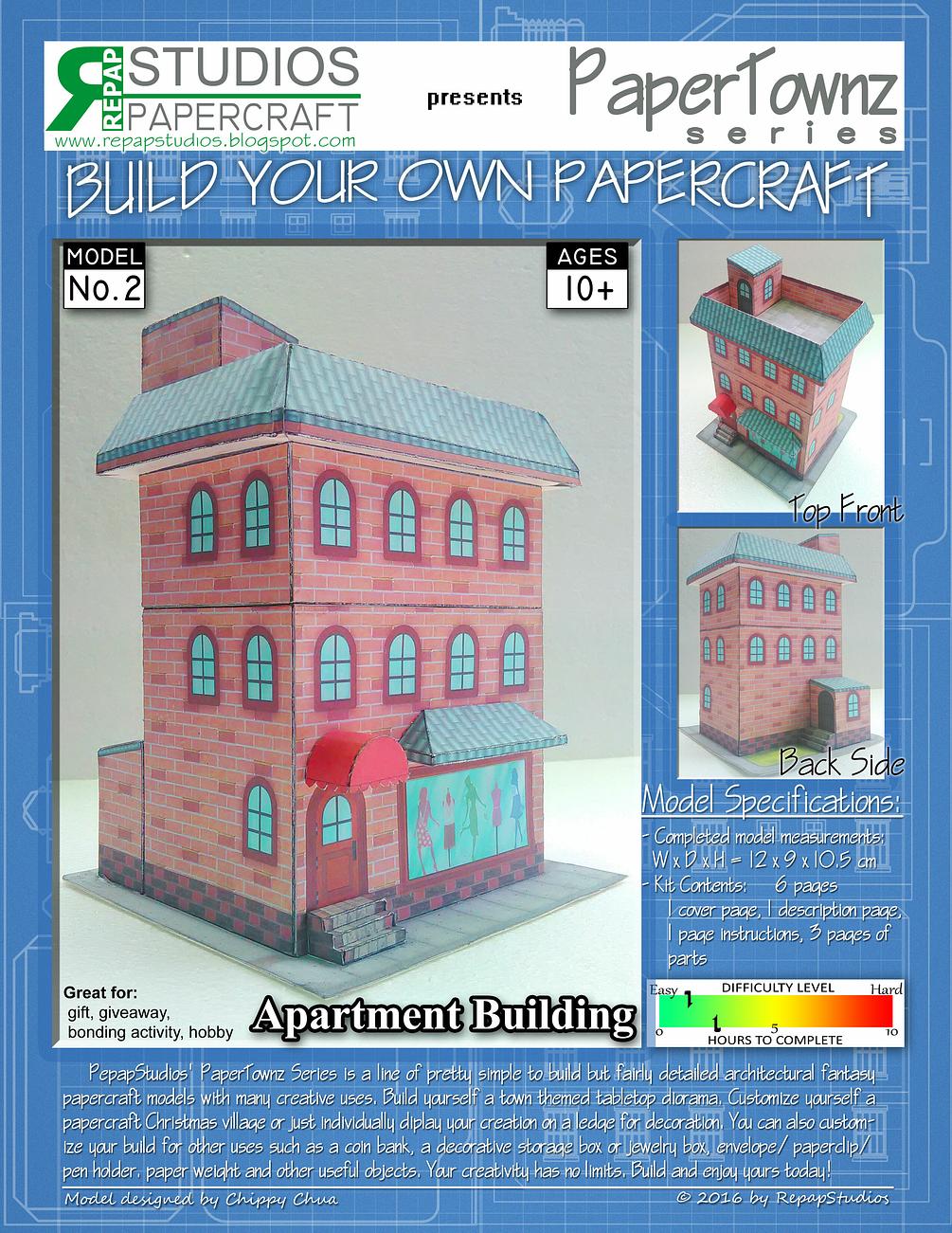 Papertownz Papercraft - Apartment Building