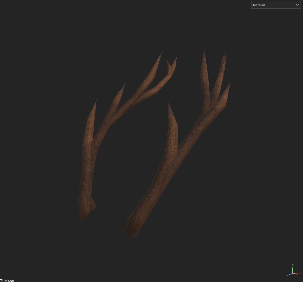 Rear facing antlers