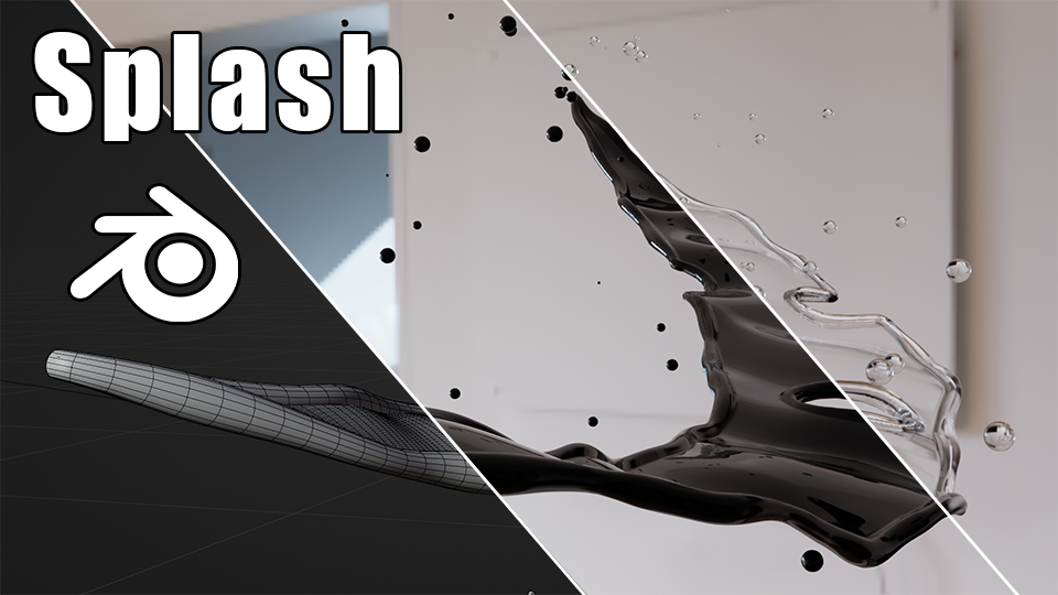 [Blender 3.1] Water Splash from Curve (Geometry Nodes)(Animatable)