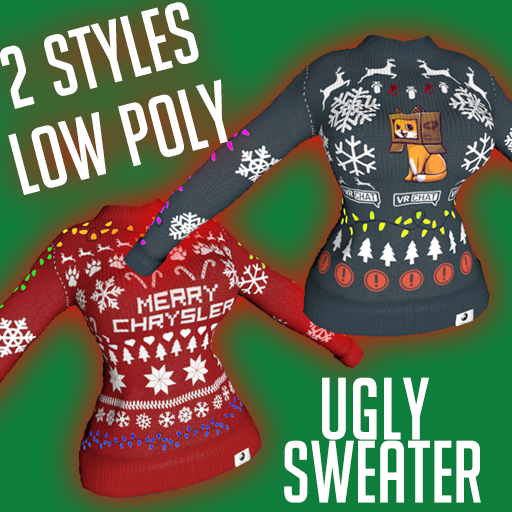 [VRC] Ugly Christmas Sweater! 2 Styles, ONE FREE! Low Poly! Optimized ...