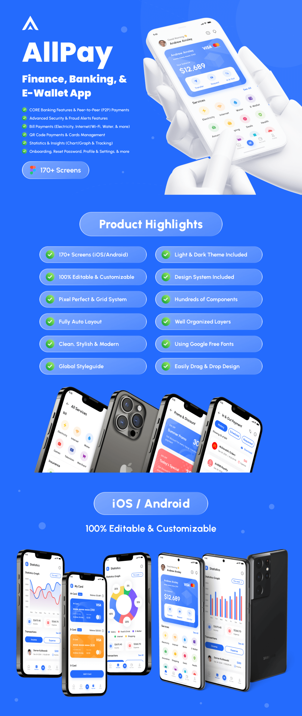 AllPay - Finance, Banking, & E-Wallet App UI Kit