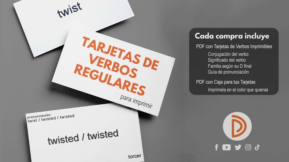 Tarjetas de Verbos: Edición verbos REGULARES