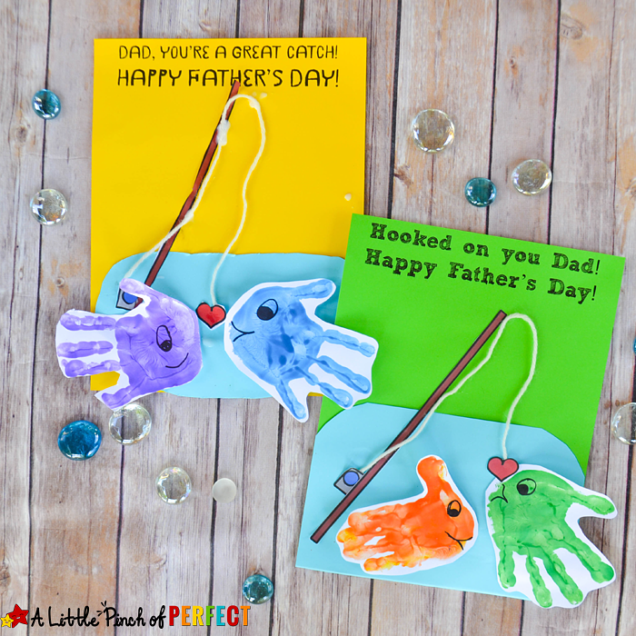 Happy Father's Day Handprint Fish Craft and Free Template