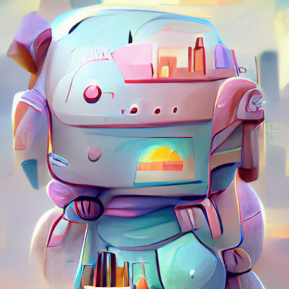 Pastel Robot iPhone Wallpaper