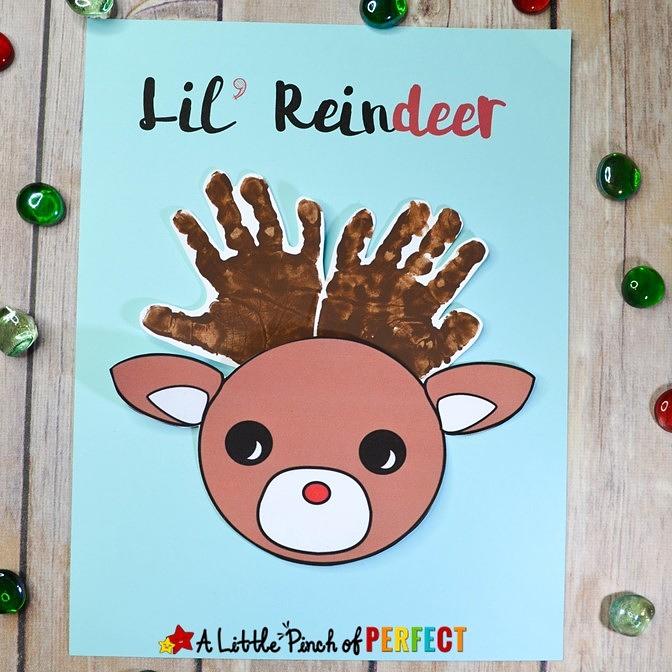 Lil' Reindeer Rudolph Handprint Christmas Craft