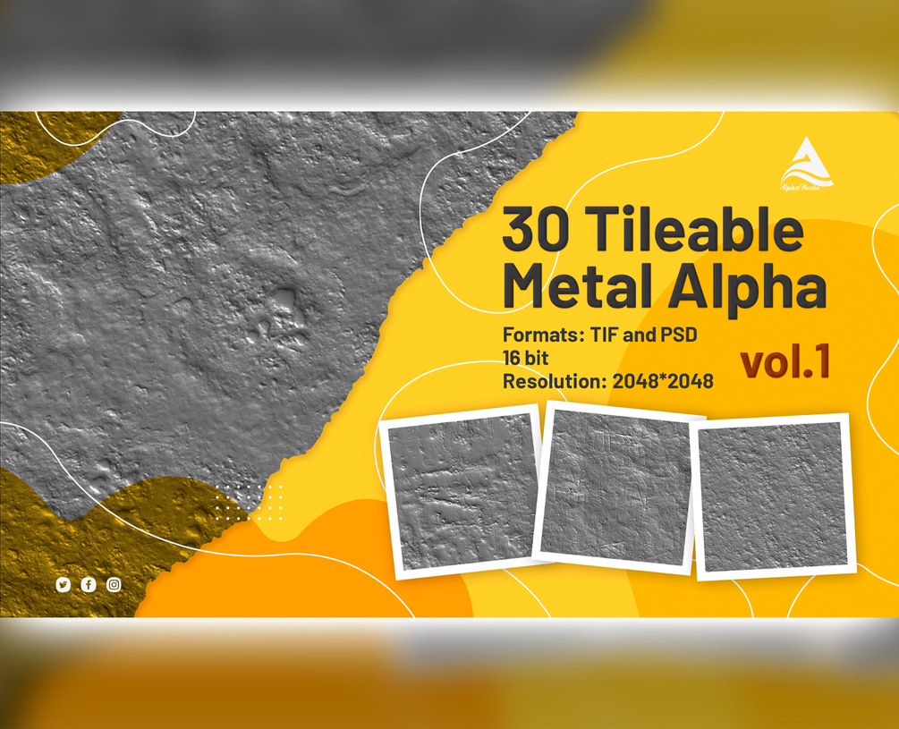30 Tileable Metal Alpha (vol.1)