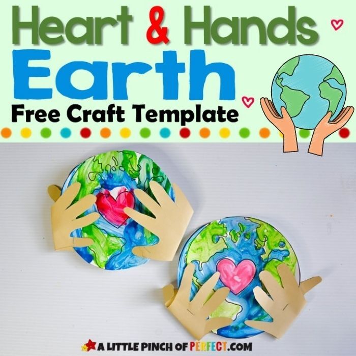 Earth in Hand Earth Day Craft for Kids