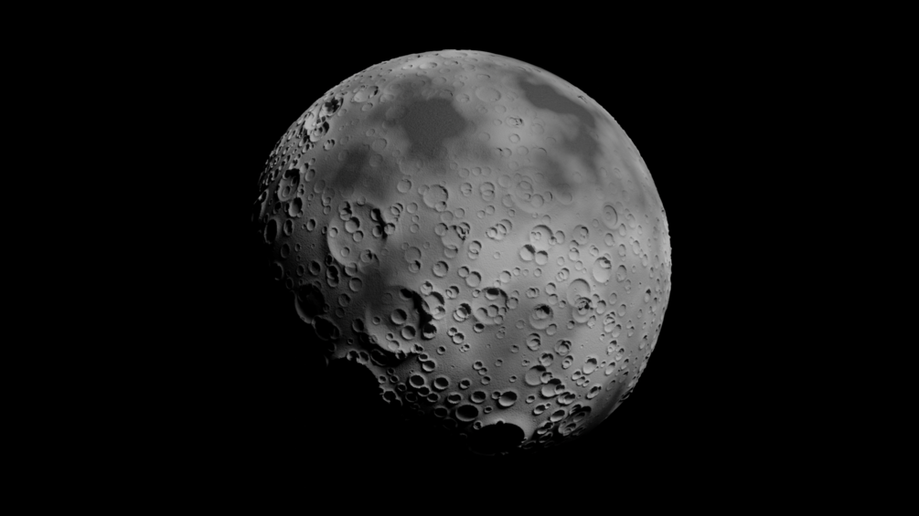 Procedural Moon Generator for Blender 3.3 Using Geometry Nodes