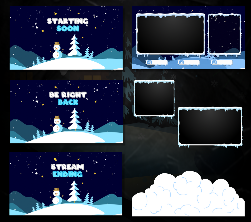 Winter Theme Animated Stream Overlay