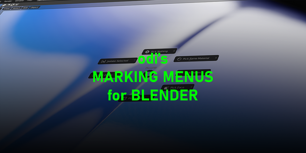 BLENDER MARKING MENU