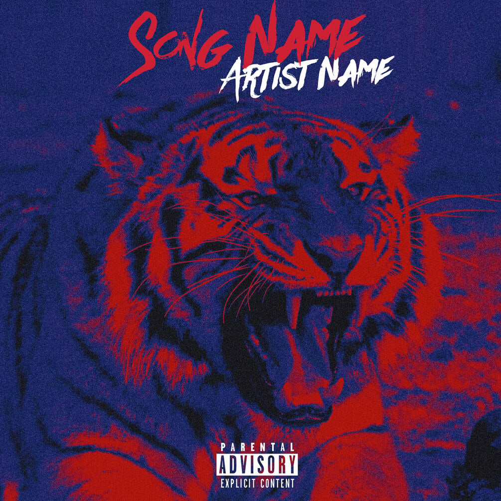 Tiger Rap Mixtape Cover Art Template