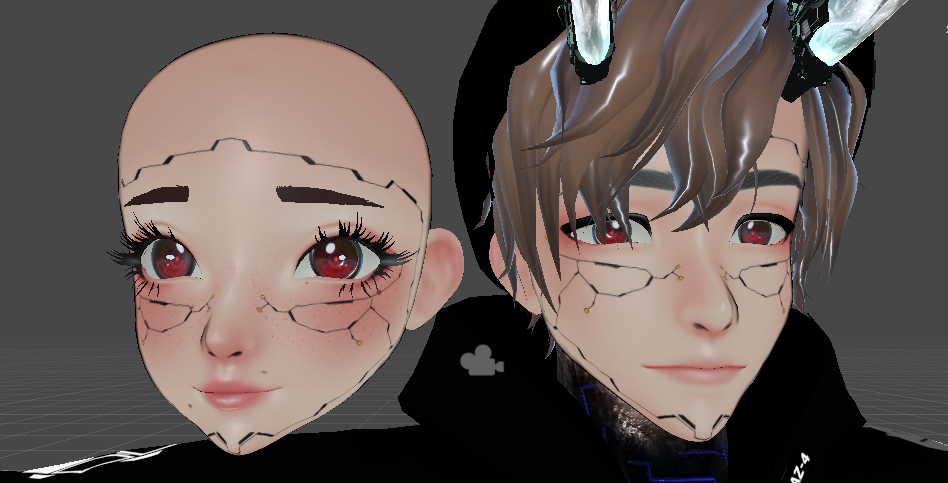 Cyberpunk Head Texture for ZinPia Zin Head Male and Female