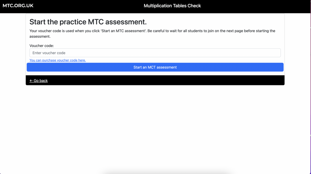 MTC Practice Assessment Credits