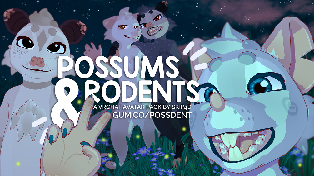 Possums & Rodents VRChat Avatar Pack
