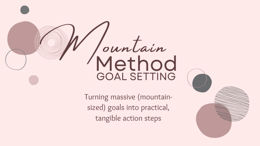Goal Setting - how to turn massive (mountain-sized) goals into ...
