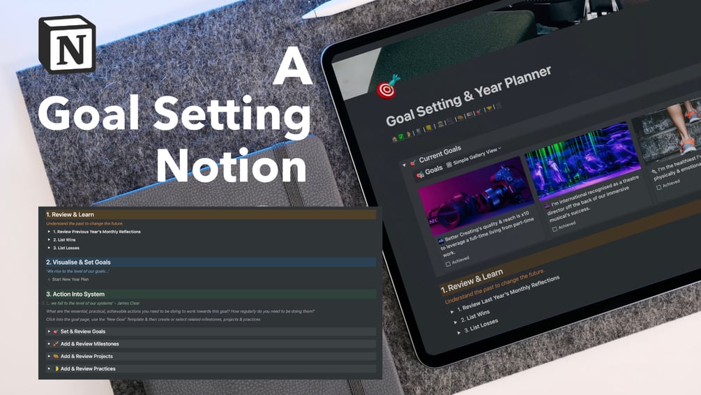 A Goal Setting Notion: Annual Review Template