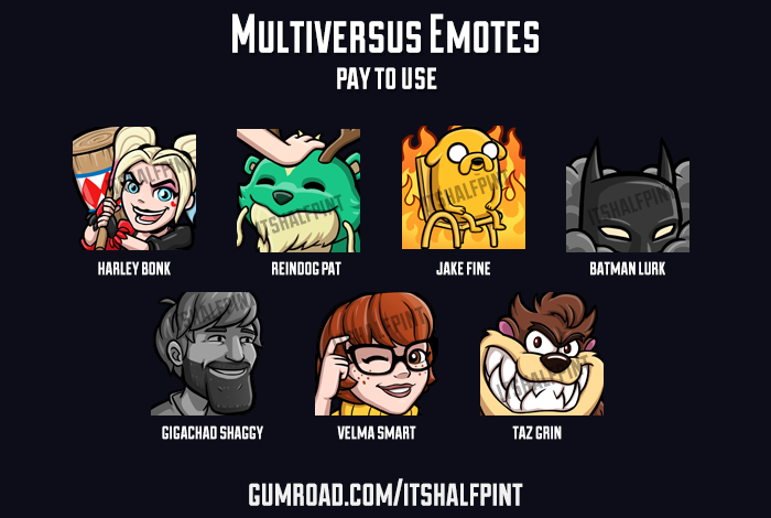 Multiversus - Twitch/Discord Emotes (Pay to Use)
