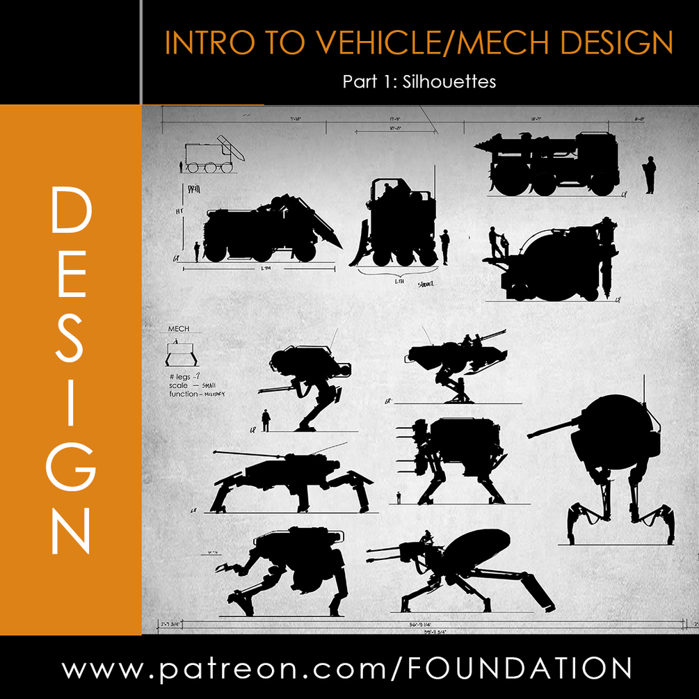 Foundation Patreon - Intro to Vehicle & Mech Design- Part 1: Silhouettes