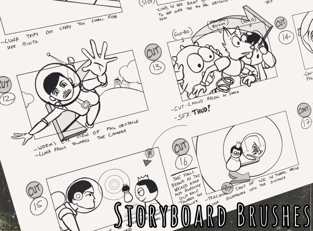Storyboard Brushes for Procreate