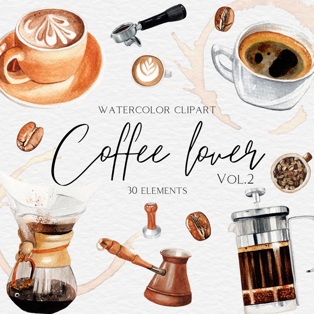 Coffee Lover Clipart Set