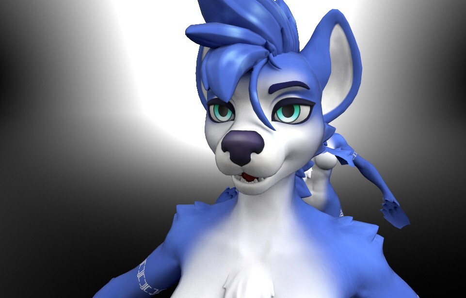 Blue Fox Hyenid Texture by moonlightvixen