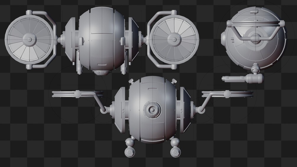 Modeling Reference Images - Security Drone (Free Download)