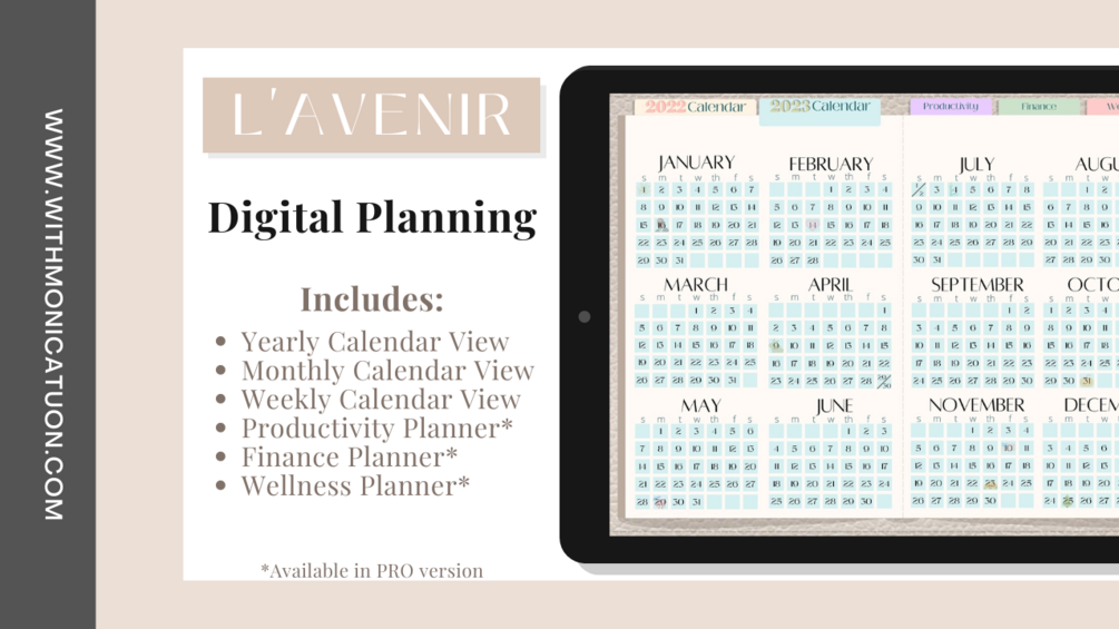 2022-2023 Digital Dated Planner + 3 Specialized Planners