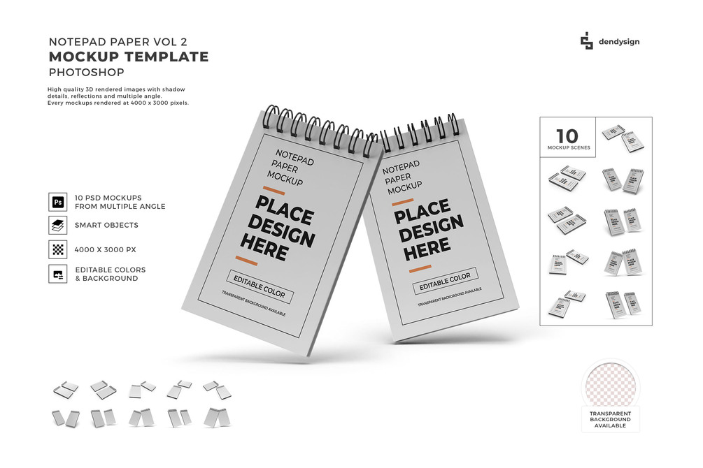 Notepad Mockup Template Set Vol 2