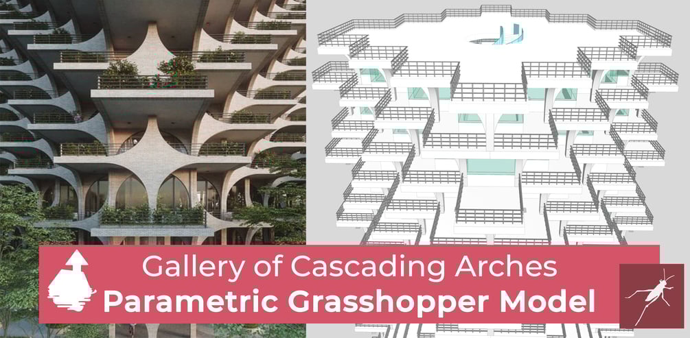 Gallery of Cascading Arches Parametric Grasshopper Model