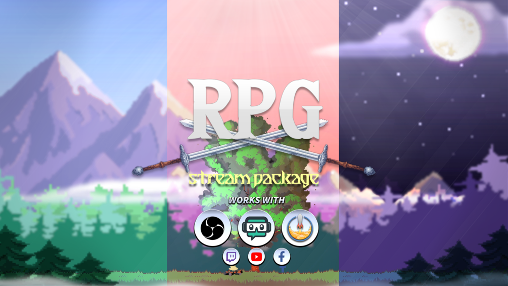 RPG Animated Twitch Overlay ⭐ Mega Pack ⭐